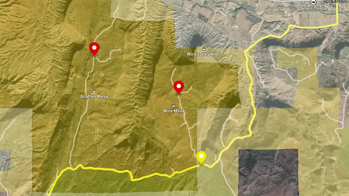Smithsonian Butte Road Dispersed Camping Map, Rockville, UT ...